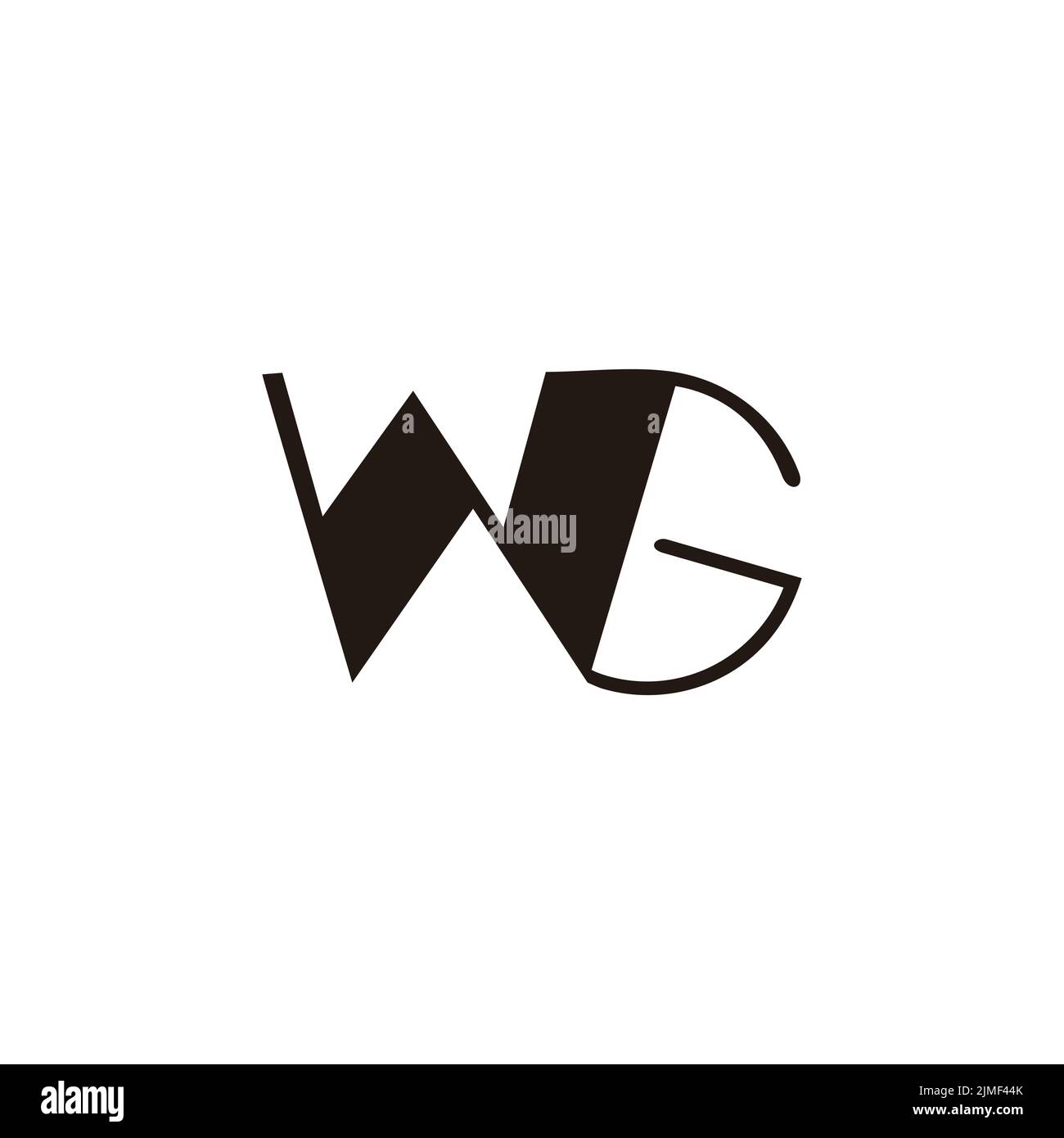 letter wg simple linked fashion logo vector Stock Vector Image & Art ...