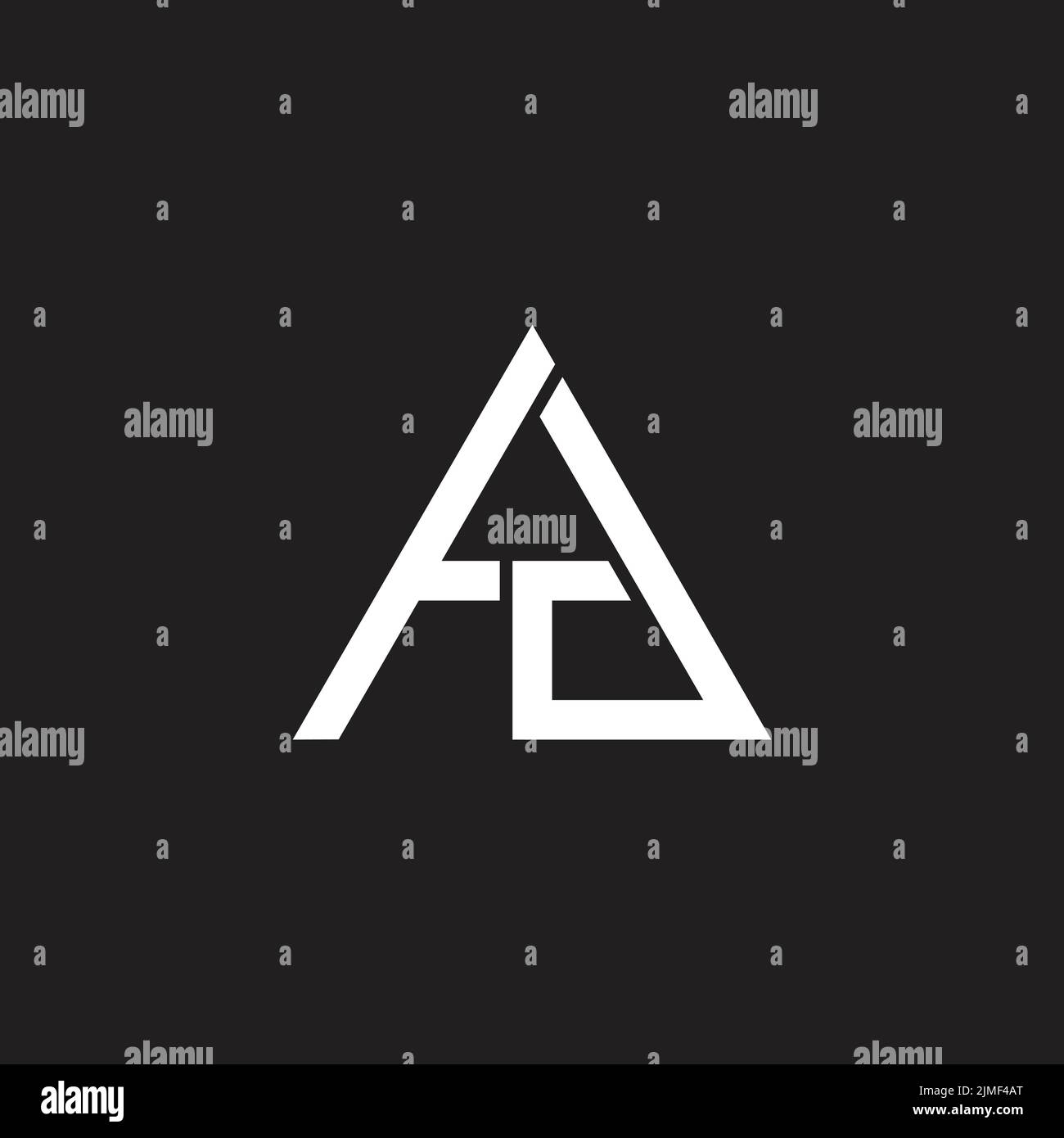 letter ad triangle line geometric simple logo vector Stock Vector Image ...