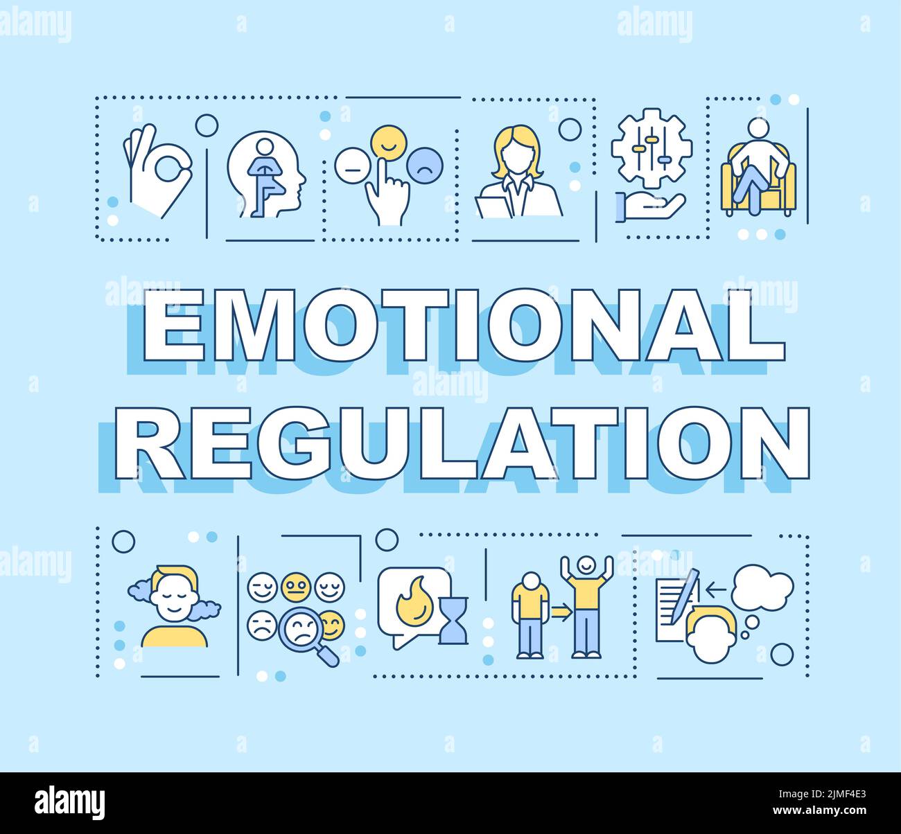 Emotional regulation word concepts turquoise banner Stock Vector Image & Art - Alamy
