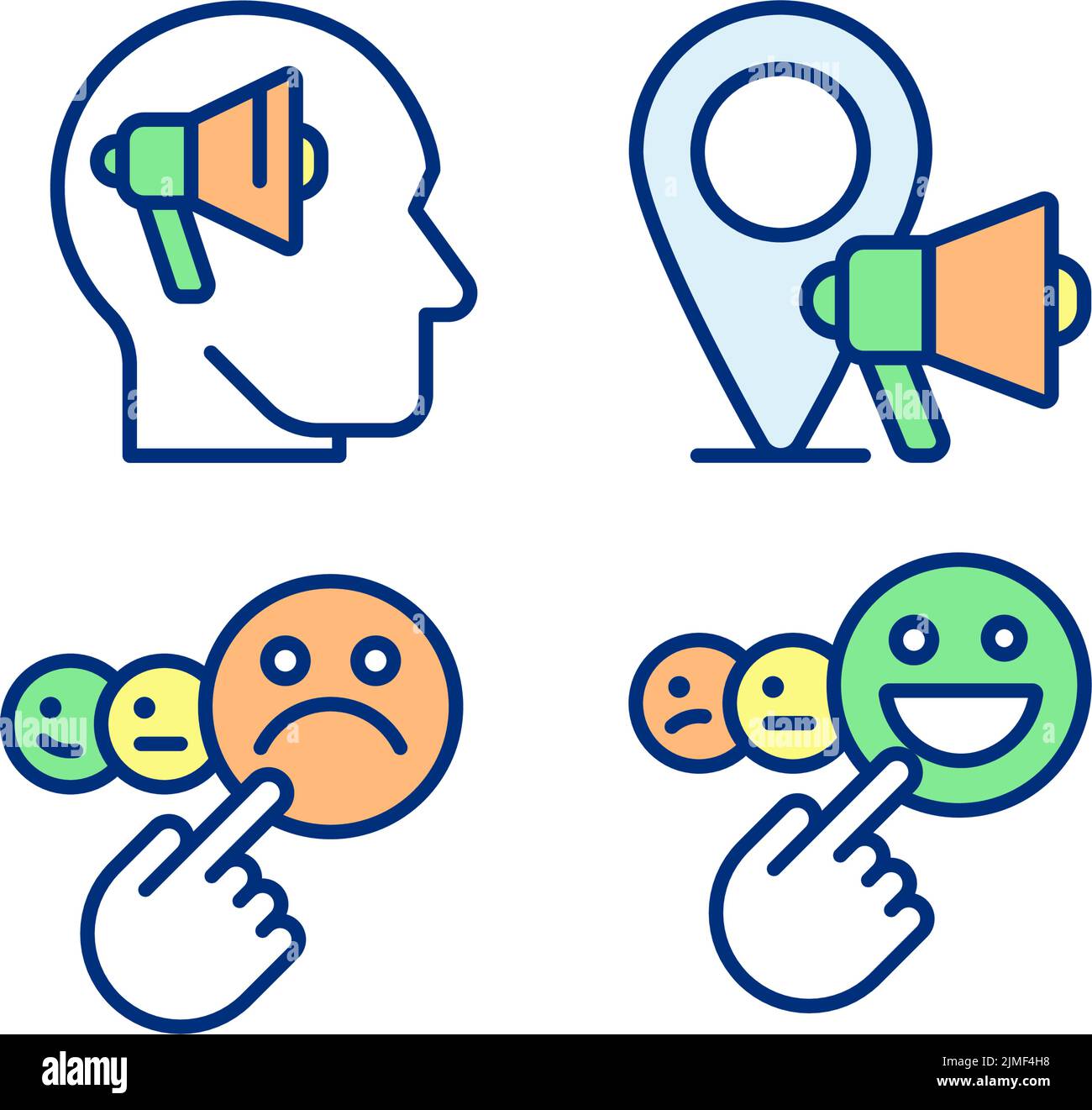 Promotion and feedback pixel perfect RGB color icons set Stock Vector ... Promotion and feedback pixel perfect RGB color icons set Stock Vector ...