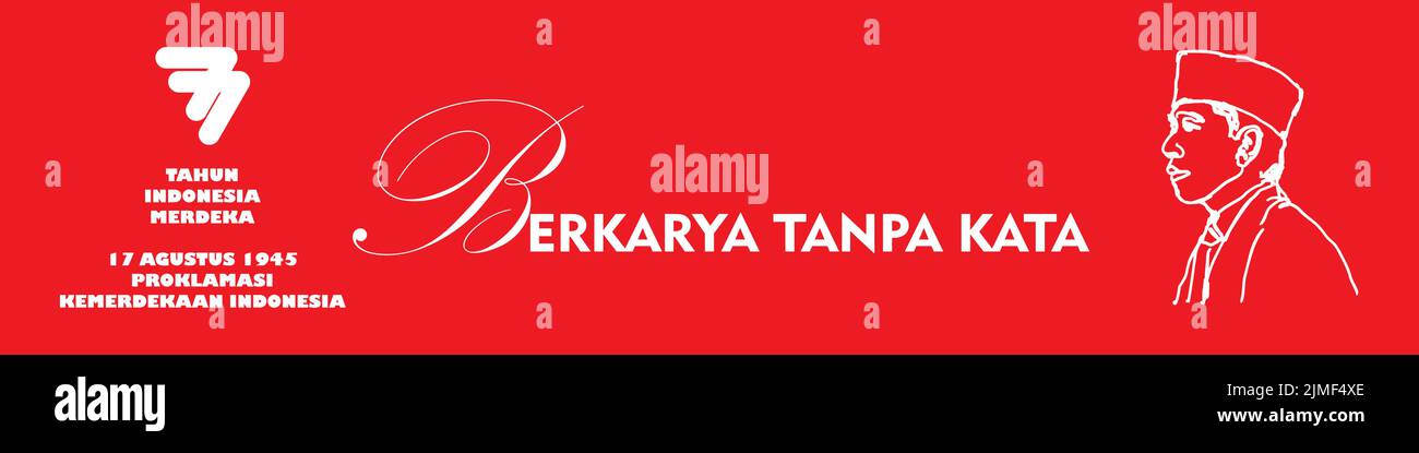 Design banner of the proclamation of independence of the Republic of ...