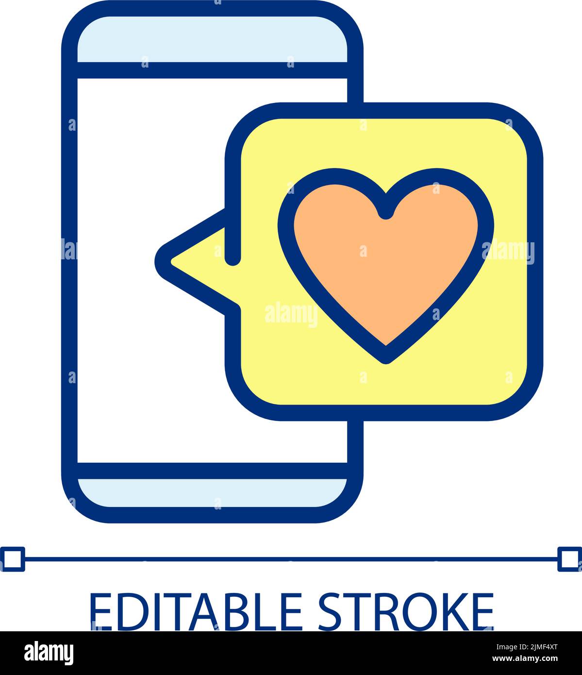 Feedback on social media pixel perfect RGB color icon Stock Vector ...