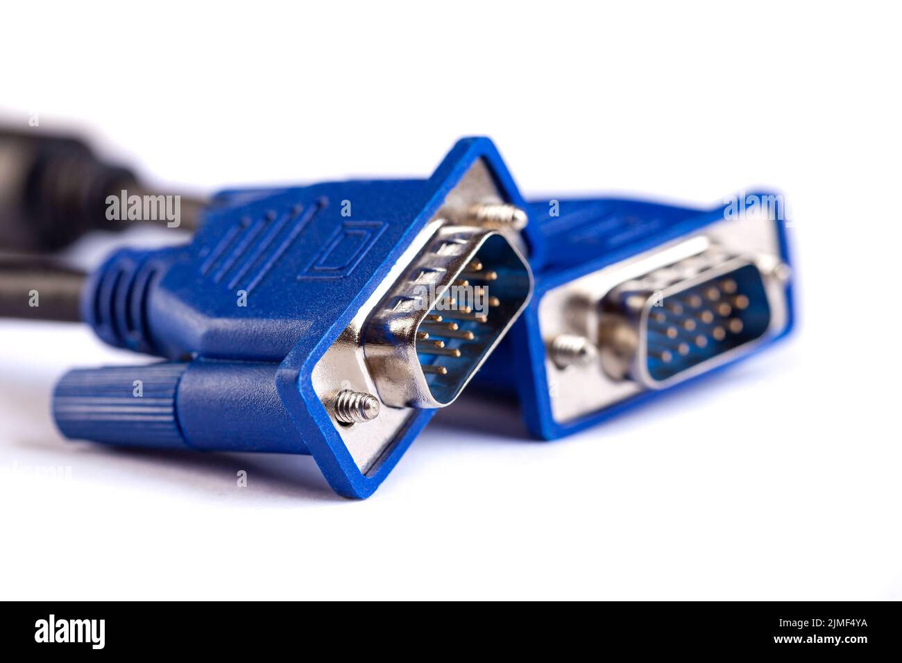 VGA plug isolated on white background with clipping path. Technology ...