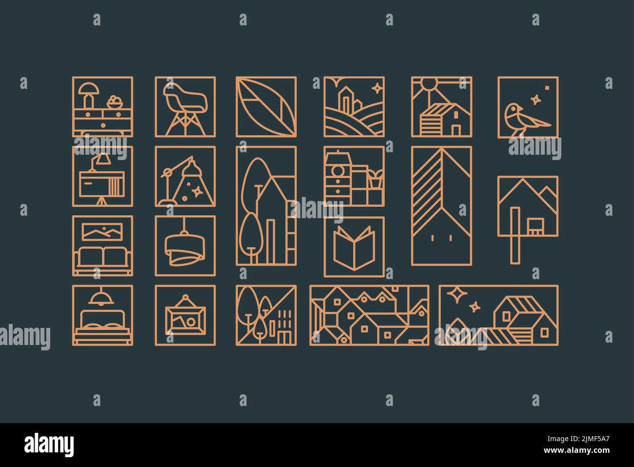 Modern restaurant interior Stock Vector Images - Alamy