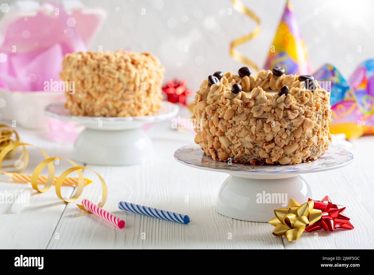 Small birthday cakes Stock Photo - Alamy