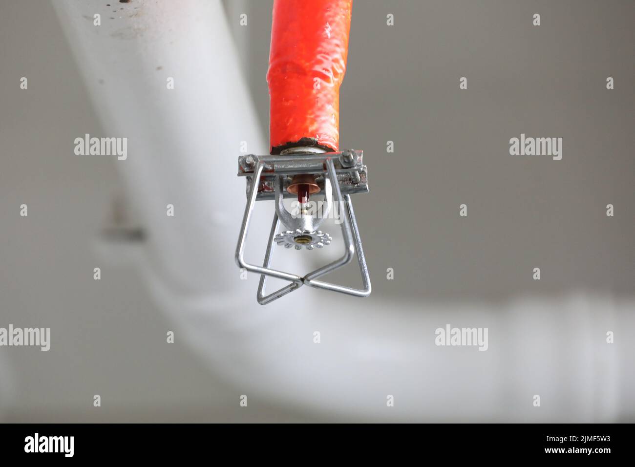 Close up image of fire sprinkler . Fire sprinklers are part of an ...