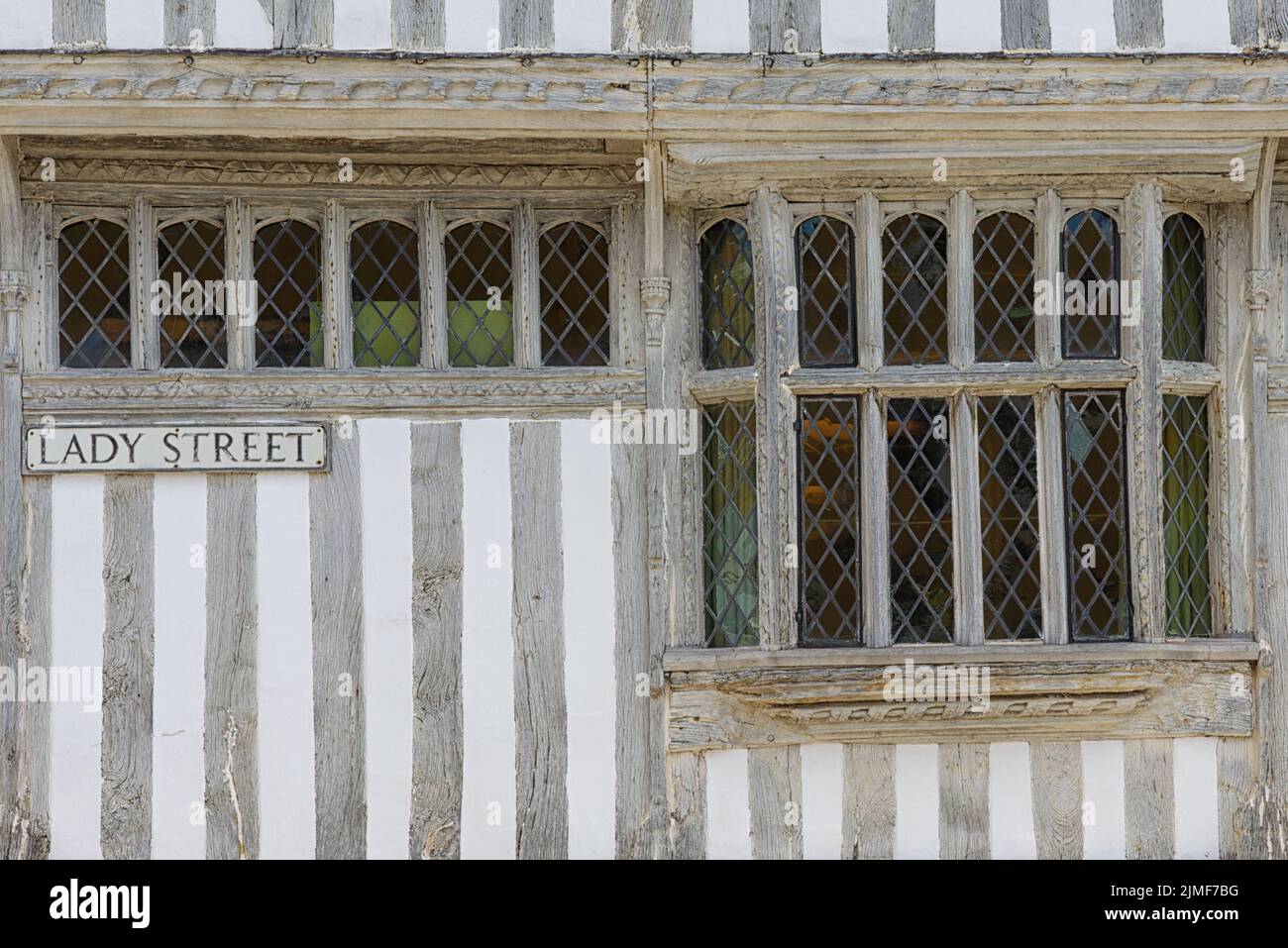 Half Timbered Medieval Guildhall in the Historic Village of Lavenham in ...