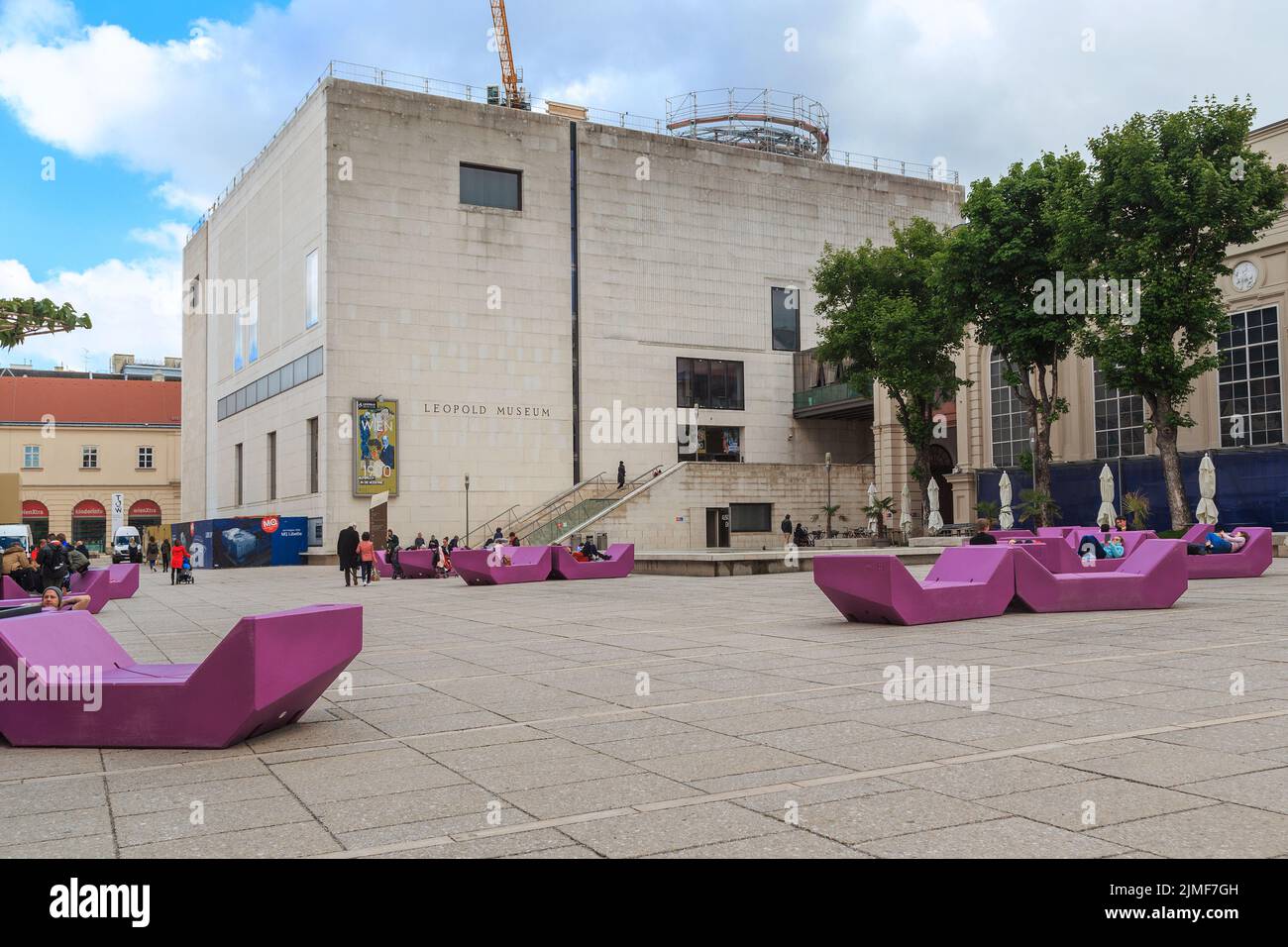 VIENNA, AUSTRIA - MAY 16, 2019: This is the area inside the Leopold ...
