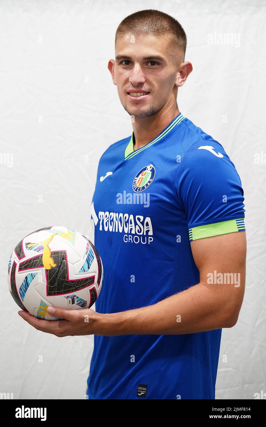 Getafe CF's Alejandro Revuelta during official photo session on August ...