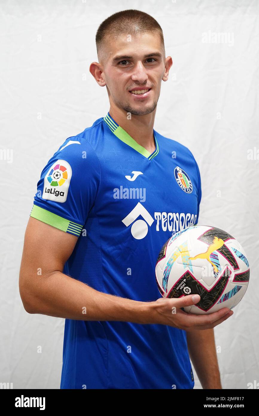 Getafe CF's Alejandro Revuelta during official photo session on August ...