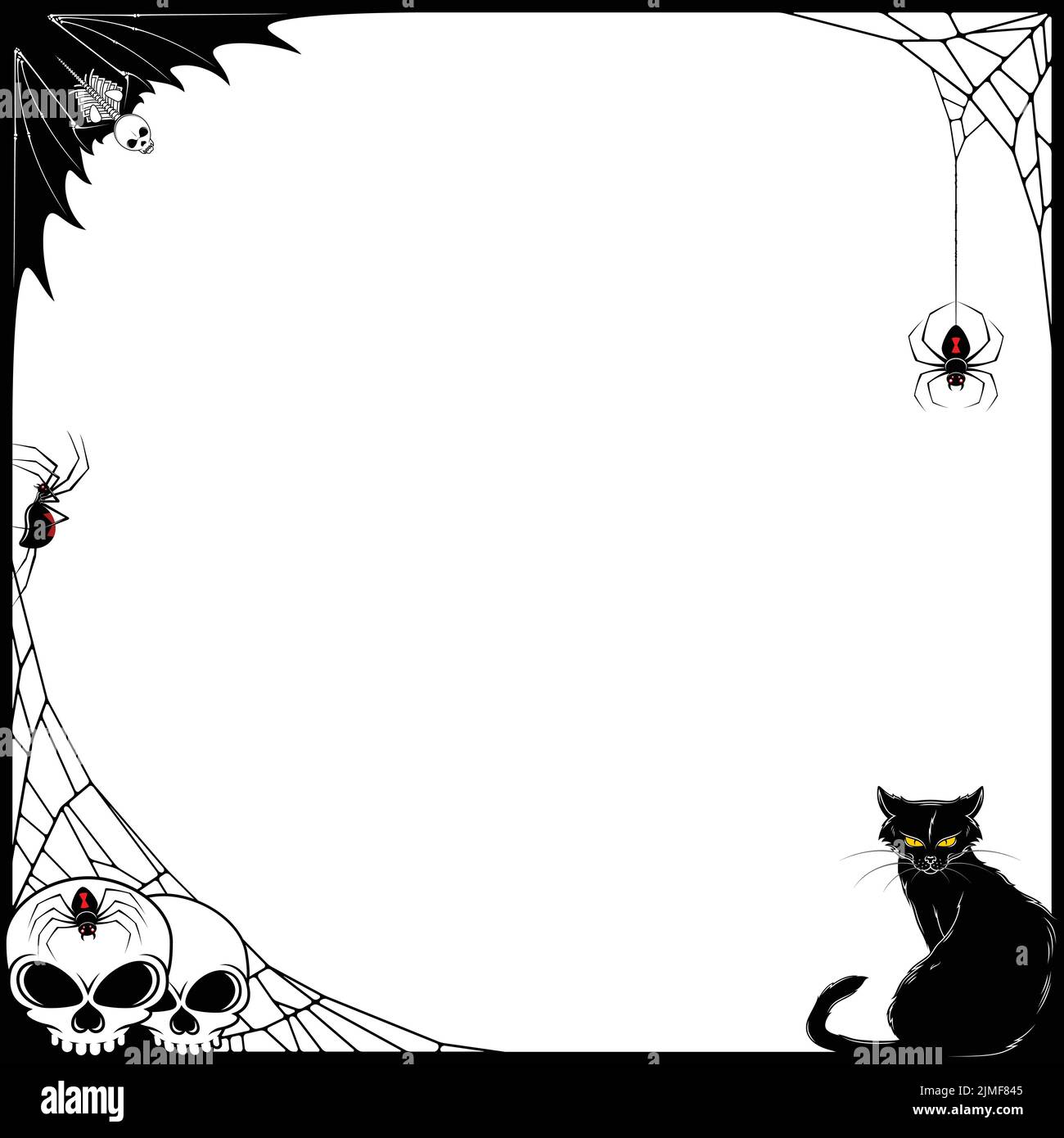 Frame vector design for with characteristic elements of Halloween with ...