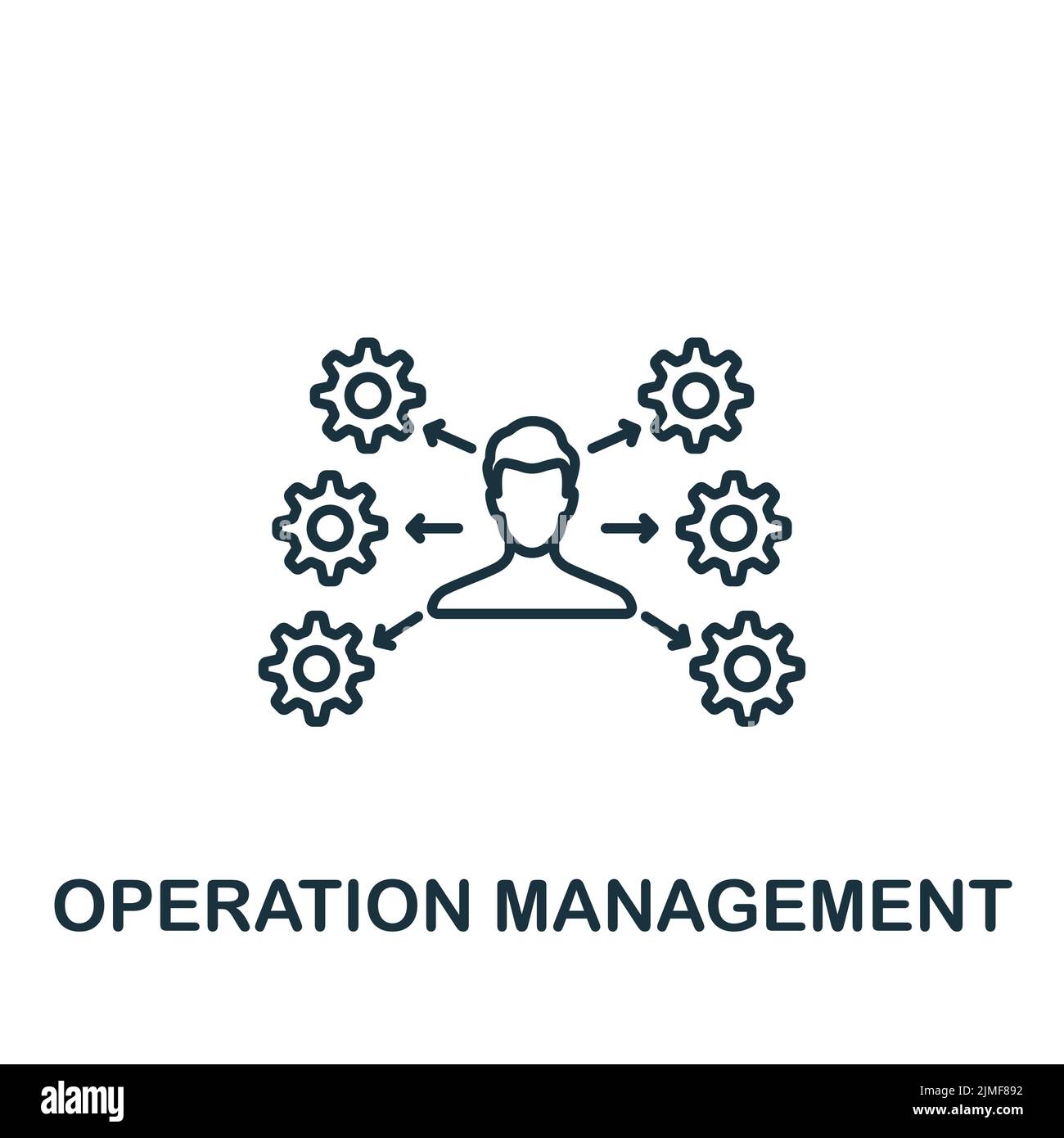 Operation Management icon. Monochrome simple icon for templates, web ...