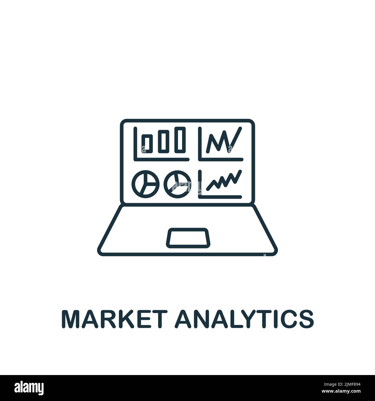 Market Analytics icon. Monochrome simple icon for templates, web design ...