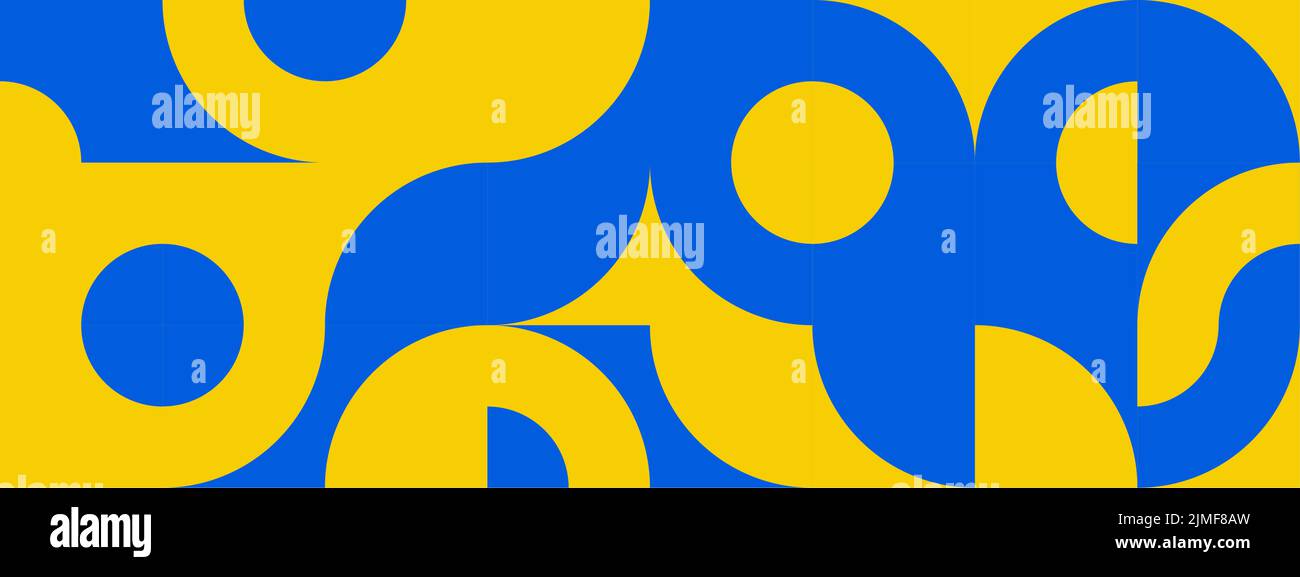 Vector illustration of squares and parts of circles. All possible ...