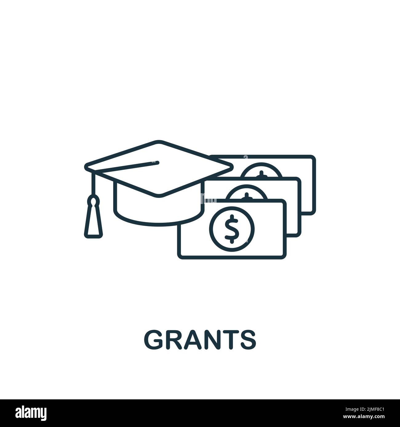 Grants icon. Monochrome simple icon for templates, web design and ...