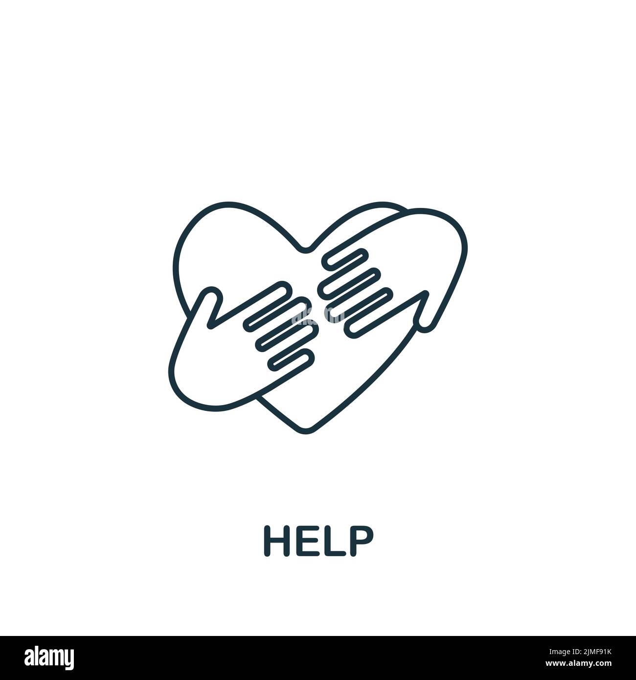 Help icon. Monochrome simple Business Training icon for templates, web ...