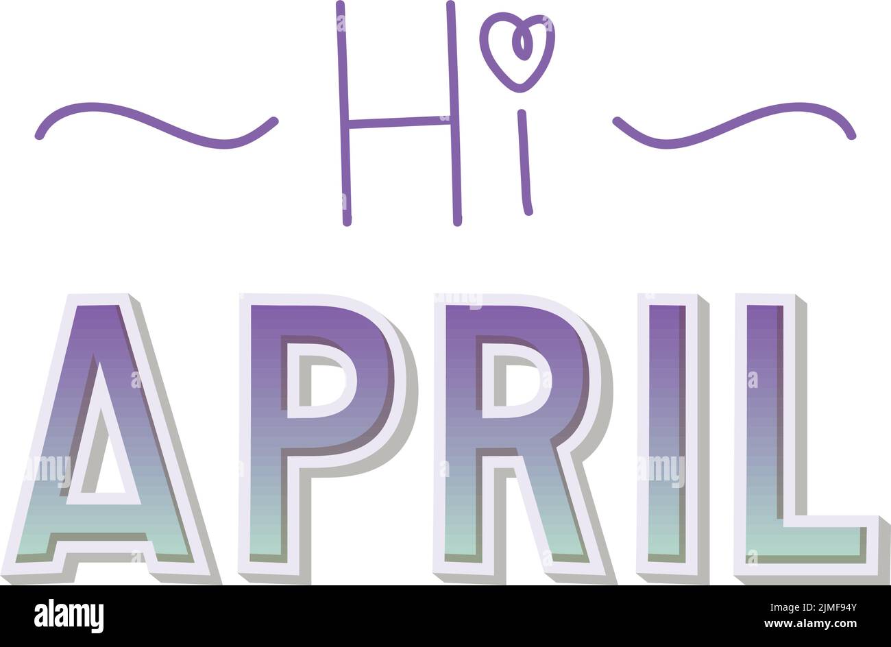 illustration of hi april Stock Vector Image & Art - Alamy