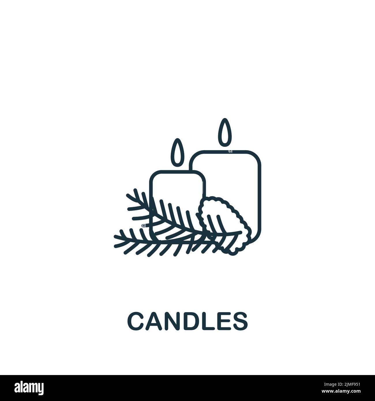 Candles icon. Monochrome simple icon for templates, web design and ...