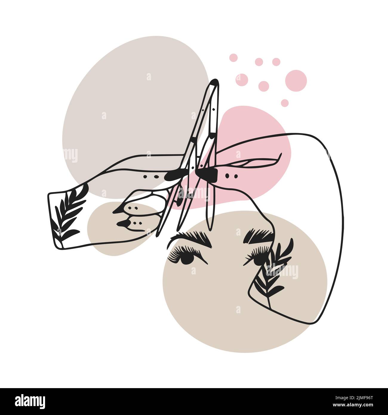 Eyebrow correction, microblading, permanent makeup, work process ...