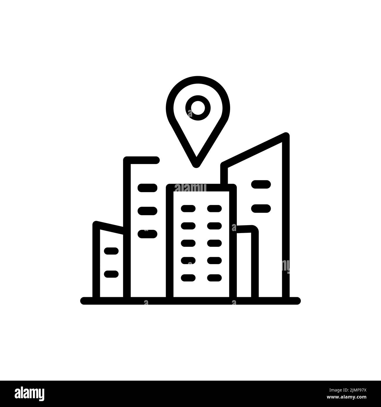 Location icon, Navigation icon line art design. Editable stroke, Vector ...
