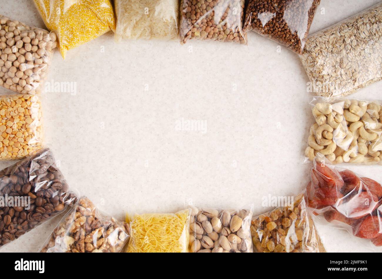 Non perishable food frame hi-res stock photography and images - Alamy