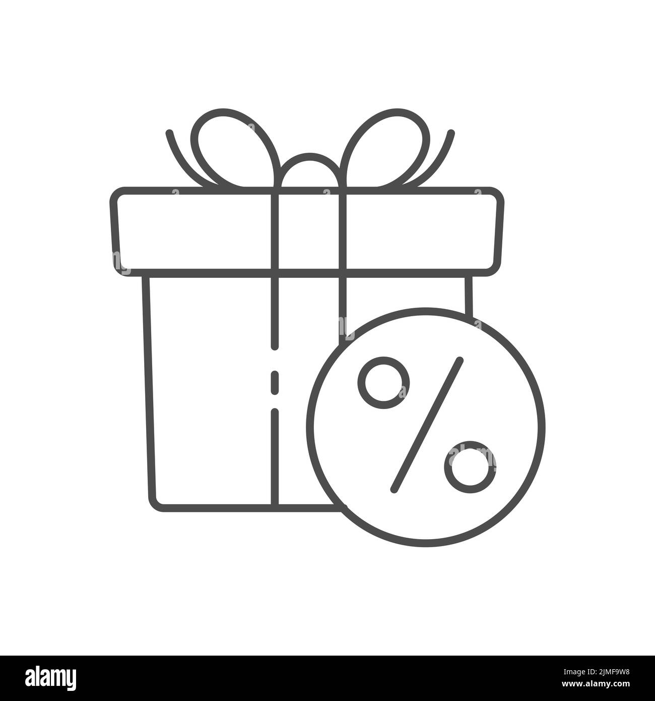 A gift box and a percentage sign. Icon template for websites and ...