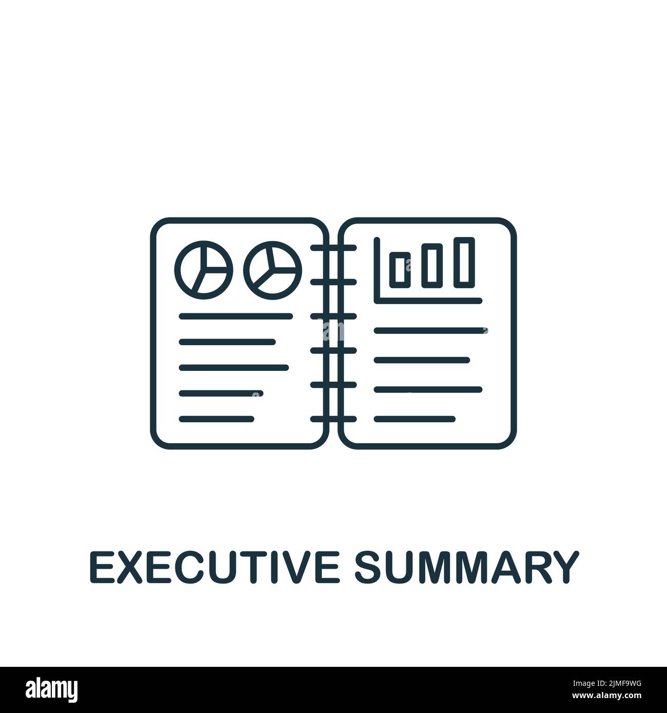 Executive Summary icon. Monochrome simple icon for templates, web ...