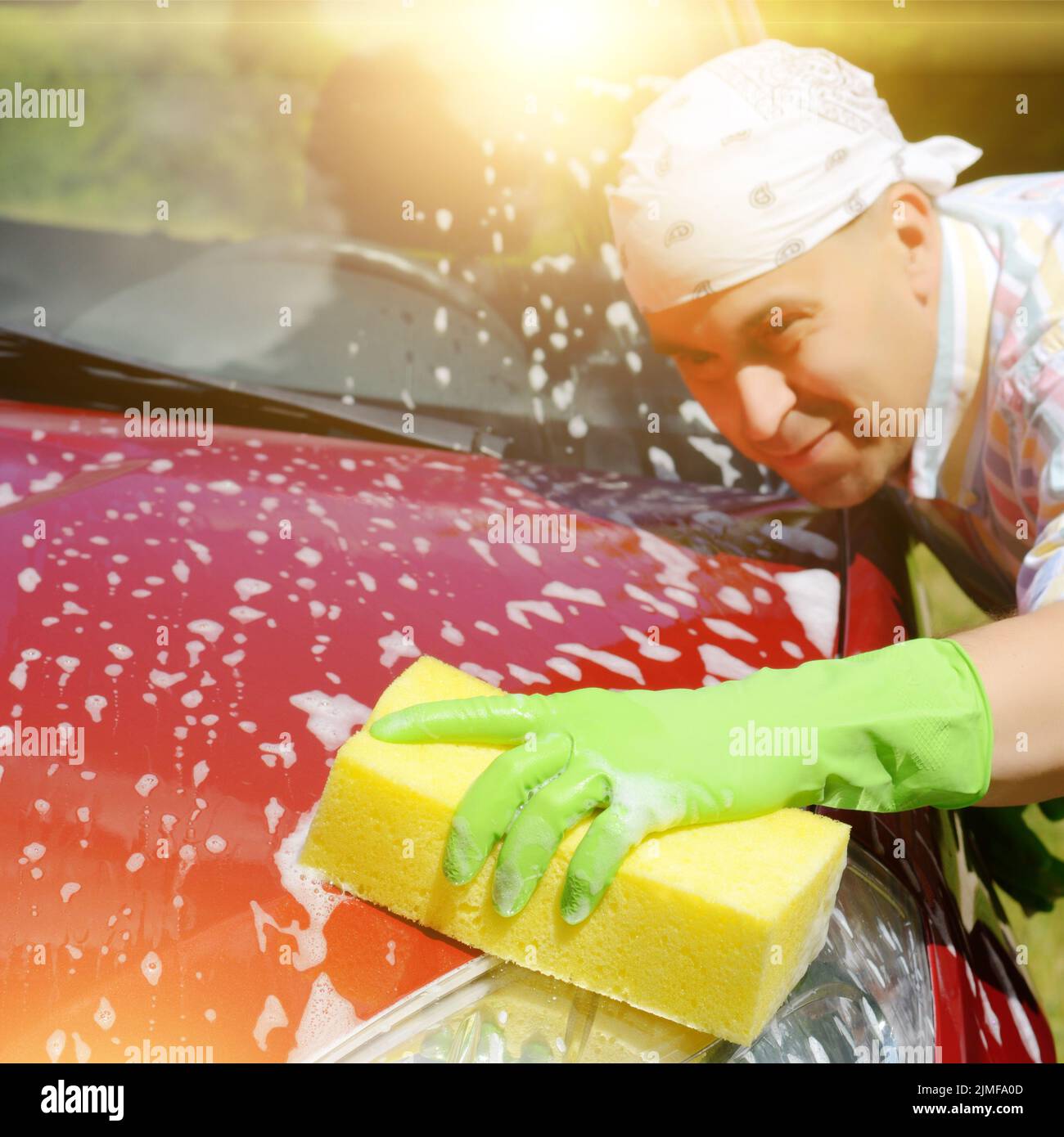 Washing car sponge soap foam hi-res stock photography and images - Alamy
