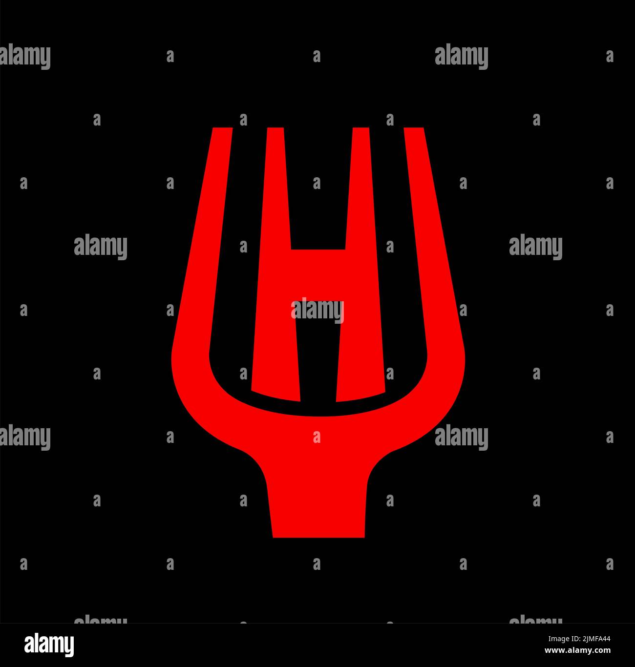 H fork logo Stock Vector Images - Alamy