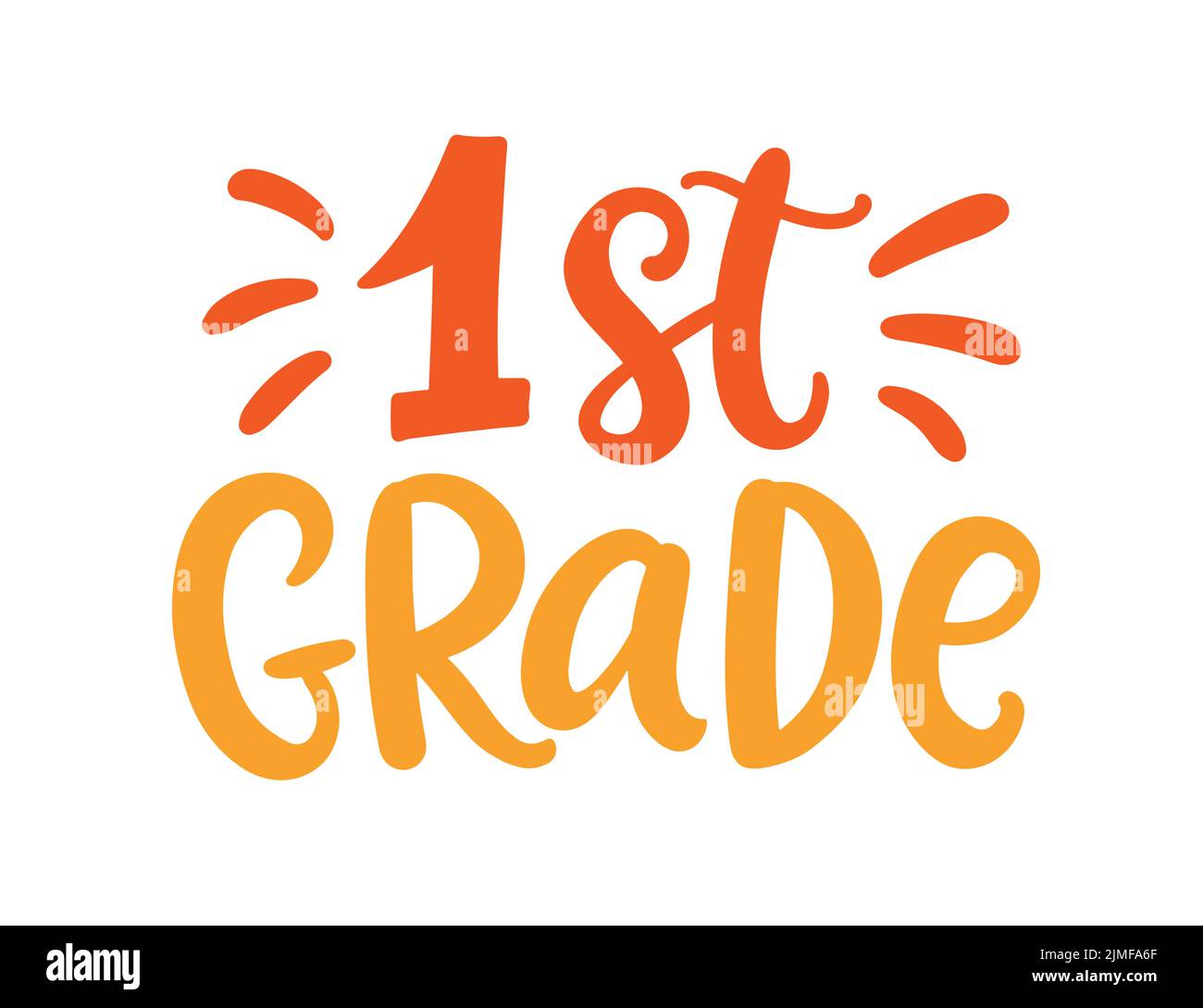 1st Grade hand lettering Stock Vector Image & Art - Alamy