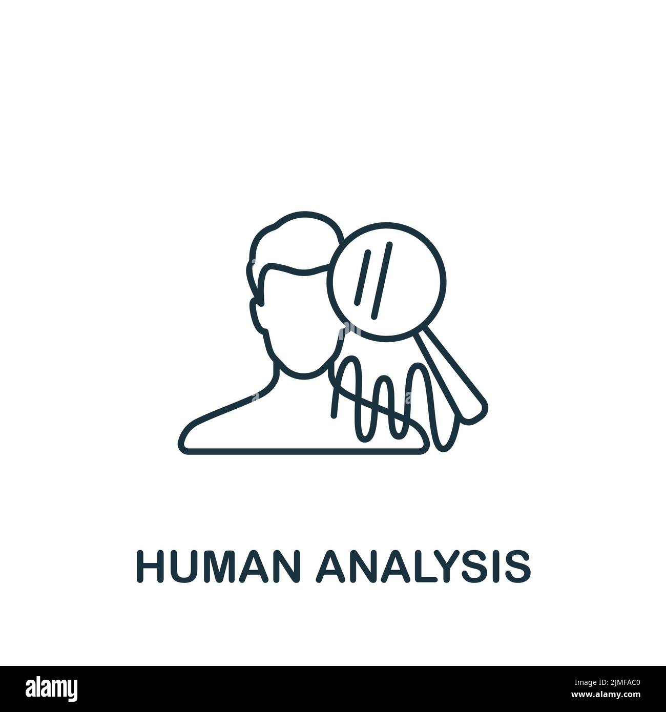Human Analysis icon. Monochrome simple Business Training icon for ...