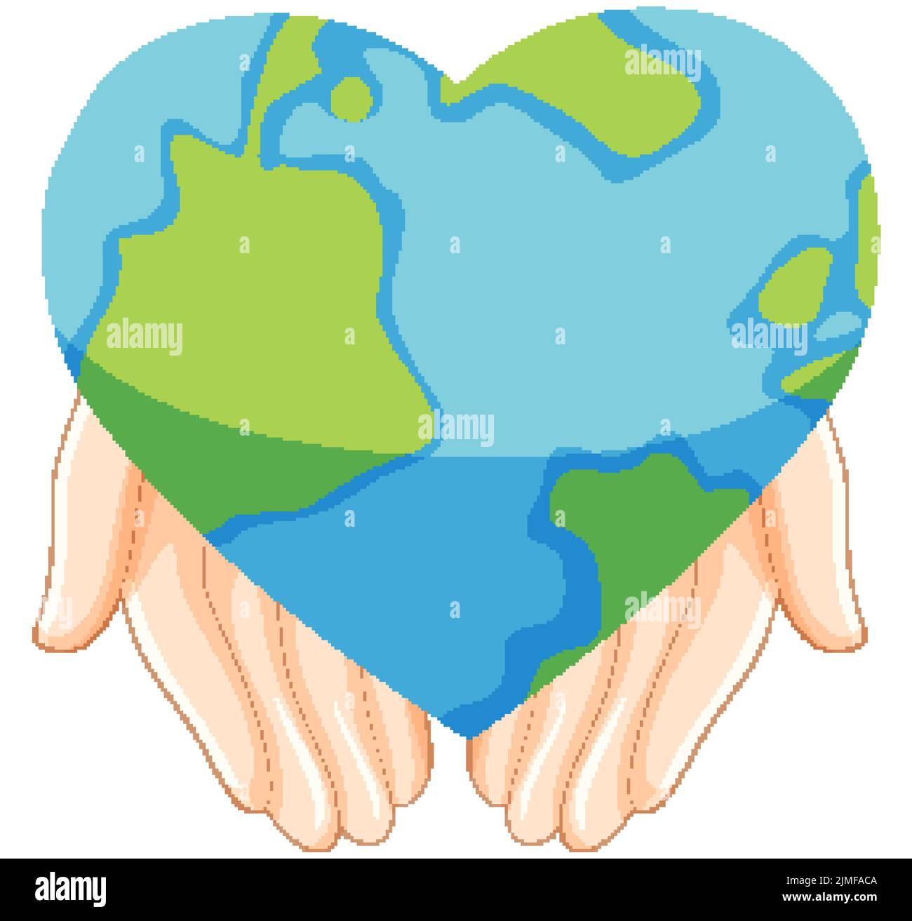 Earth globe heart symbol illustration Stock Vector Image & Art - Alamy