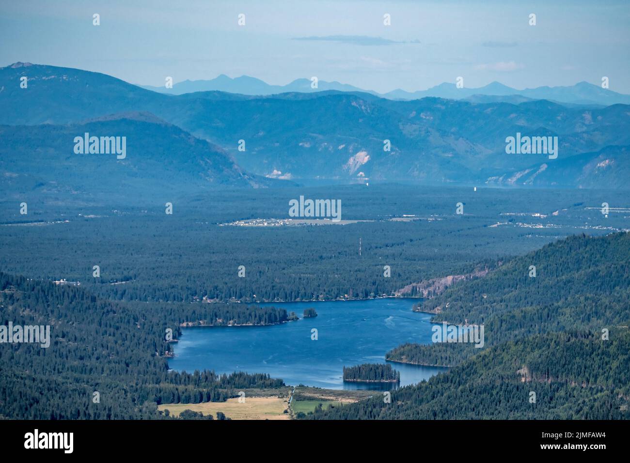 Beautiful scenic nature views at spokane mountain in washington state ...