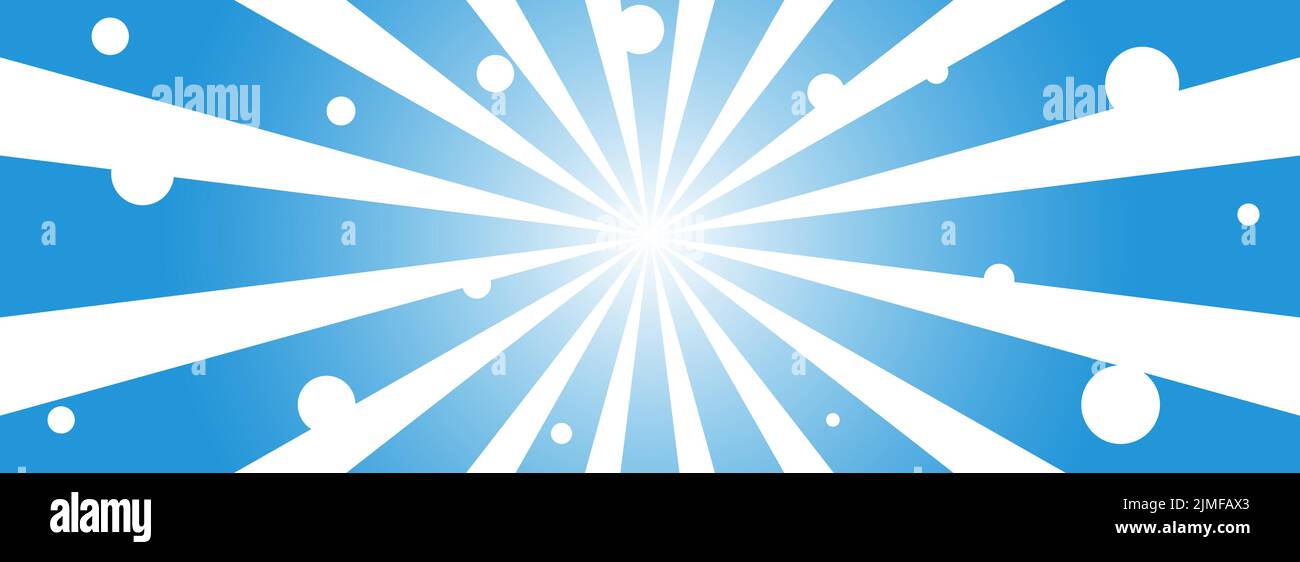 Sky, rays wide blue background. Sun light, shine, summer background ...