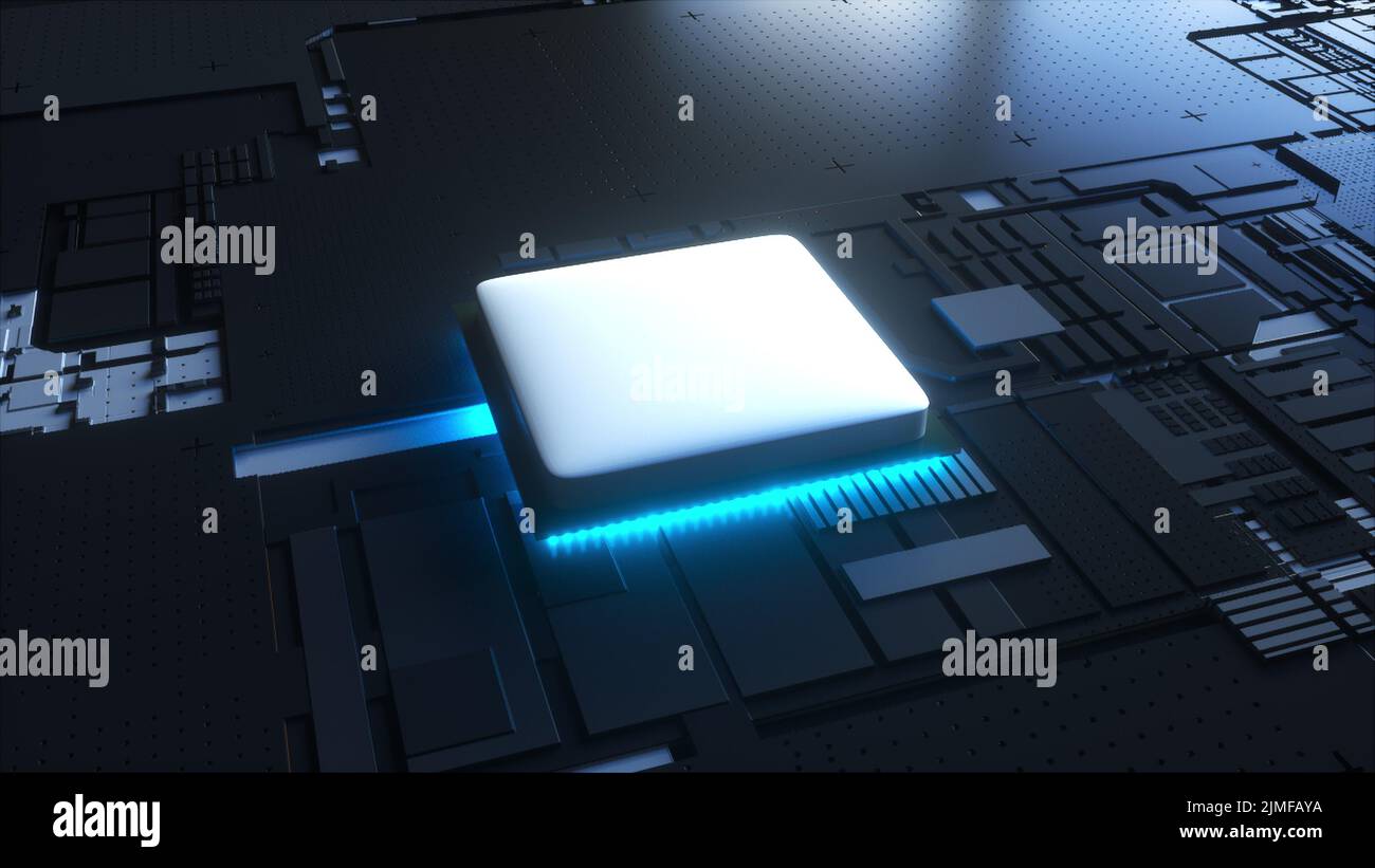 Motherboard with processor Stock Photo - Alamy