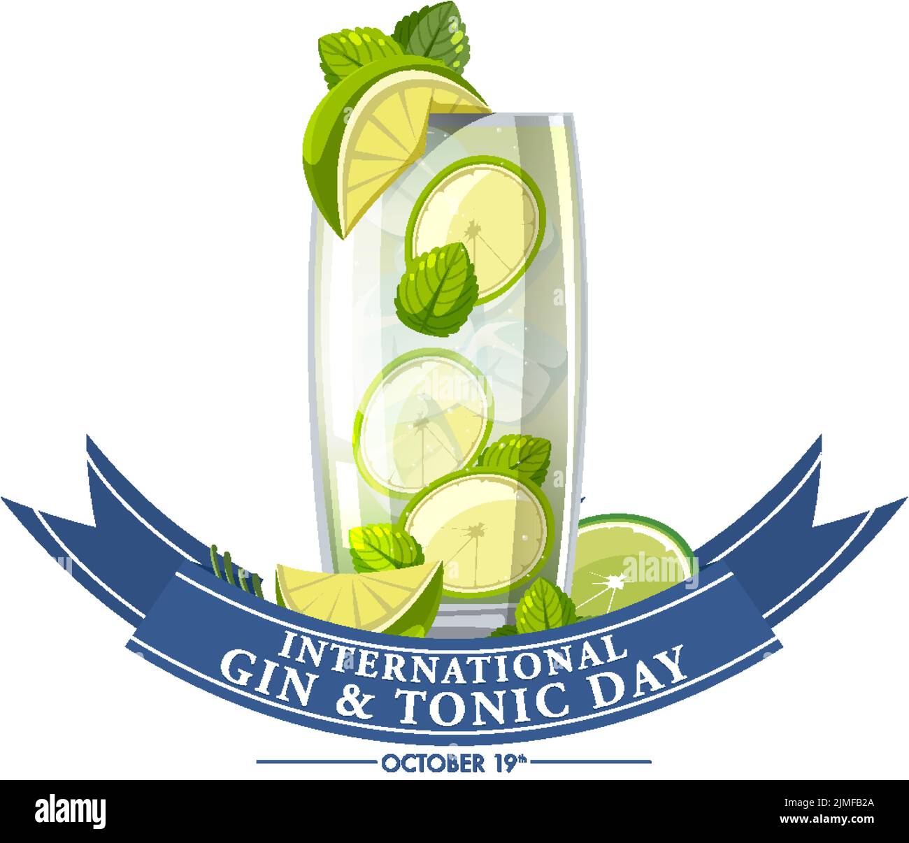 International Gin and Tonic Day Banner illustration Stock Vector Image ...
