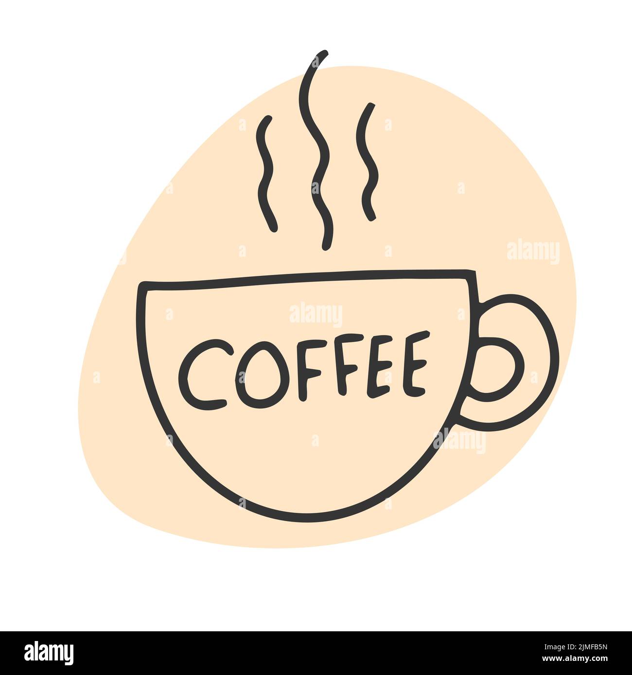 Doodle illustration drink coffee Stock Vector Images - Alamy