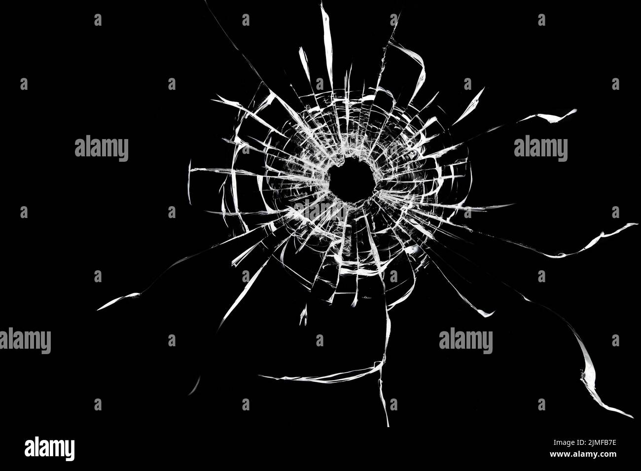 Broken black glass. Texture of cracks on the window Stock Photo - Alamy