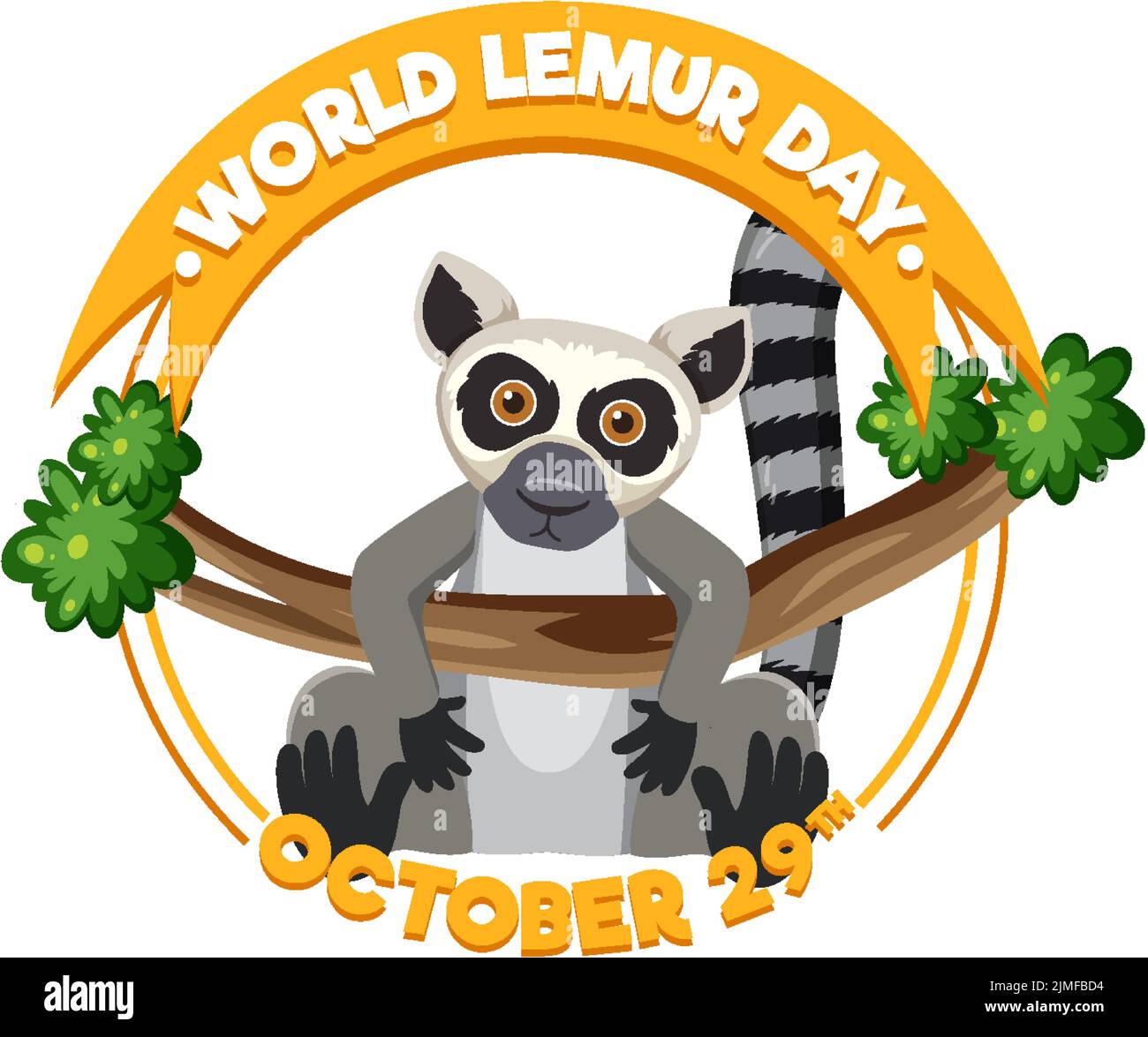 World Lemur Day Banner Design illustration Stock Vector Image & Art - Alamy