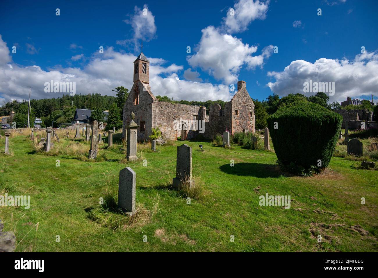 The ruins of St. Mary of Wedale Church, Stow, Selkirkshire, Scottish ...