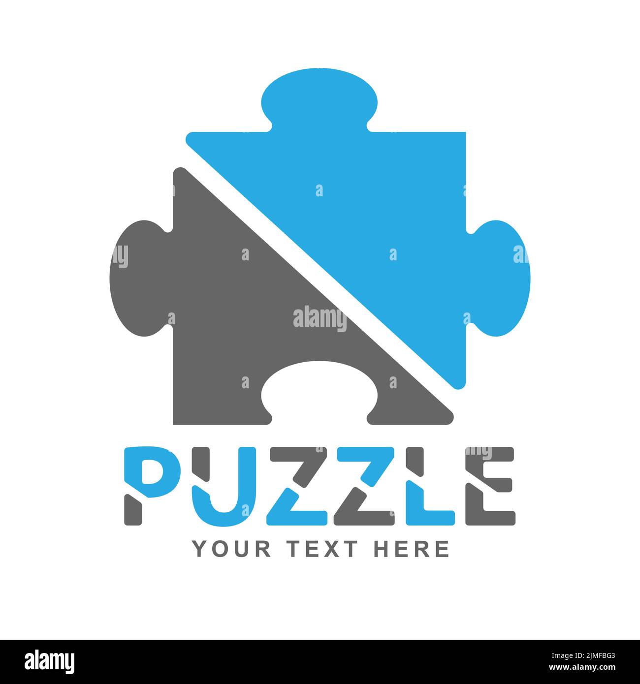 Puzzle. Logo, brand, or sticker template for websites, apps, and theme ...