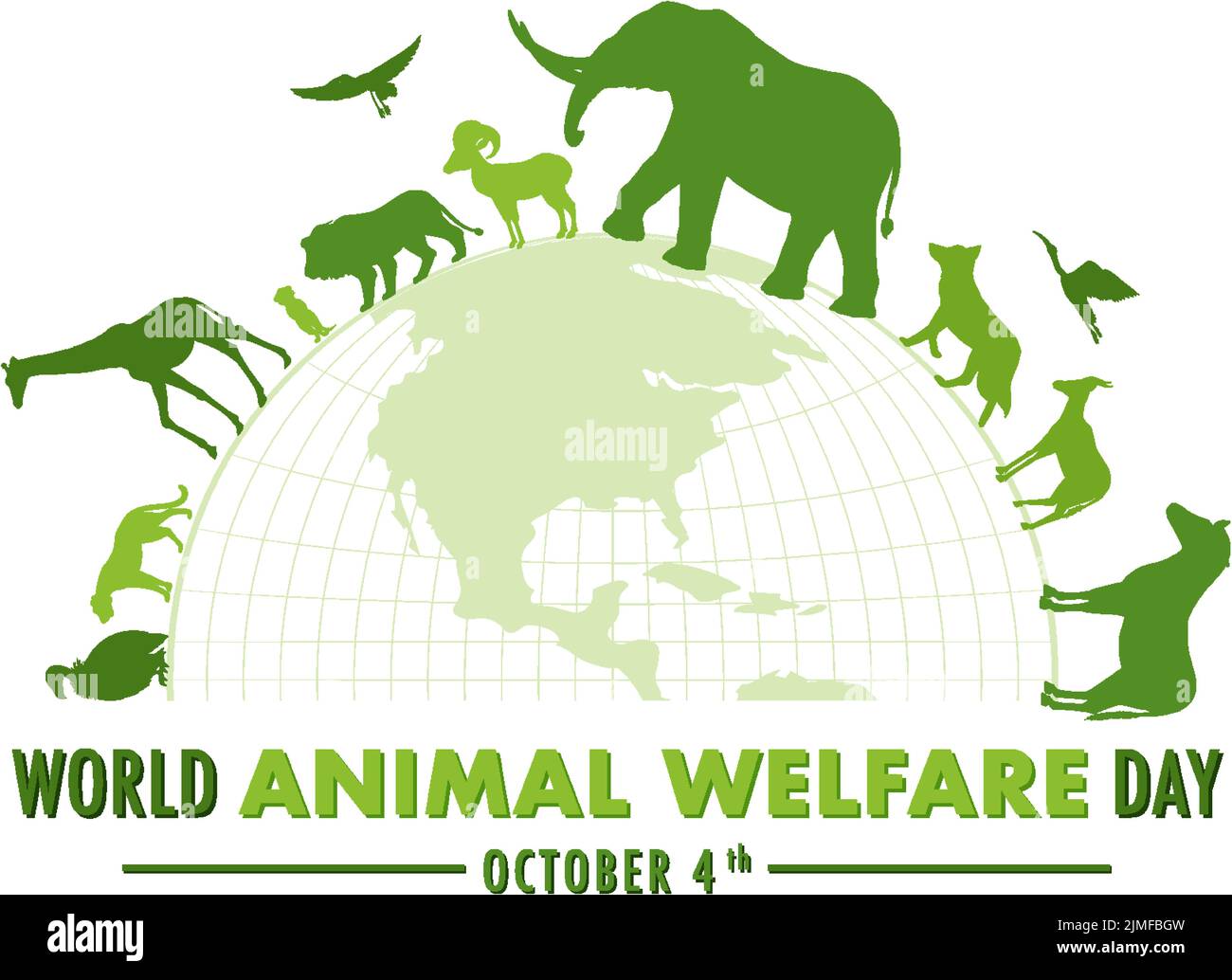 World Animal Welfare Day Concept Vector illustration Stock Vector Image ...