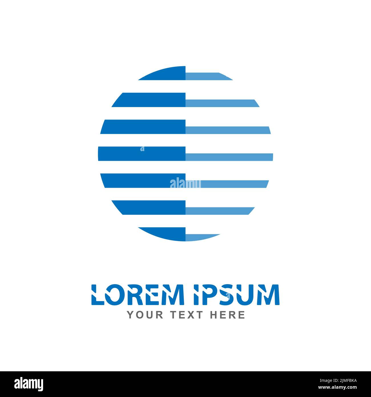 Circle icon. A template for a creative logo, emblem or sticker of wide ...