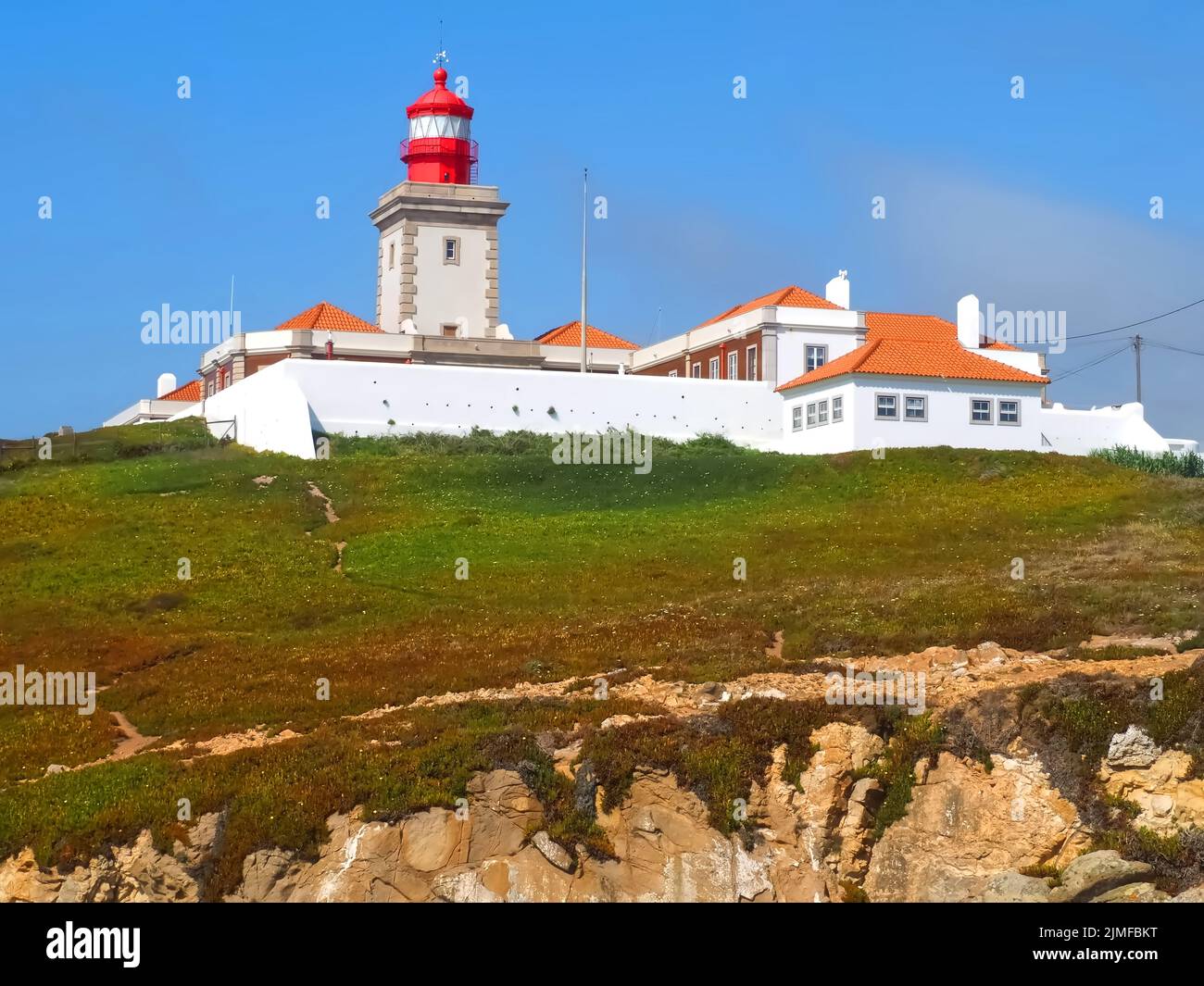 Lighthouse Cabo da Roca in the parques de Sintra in Portugal Stock ...