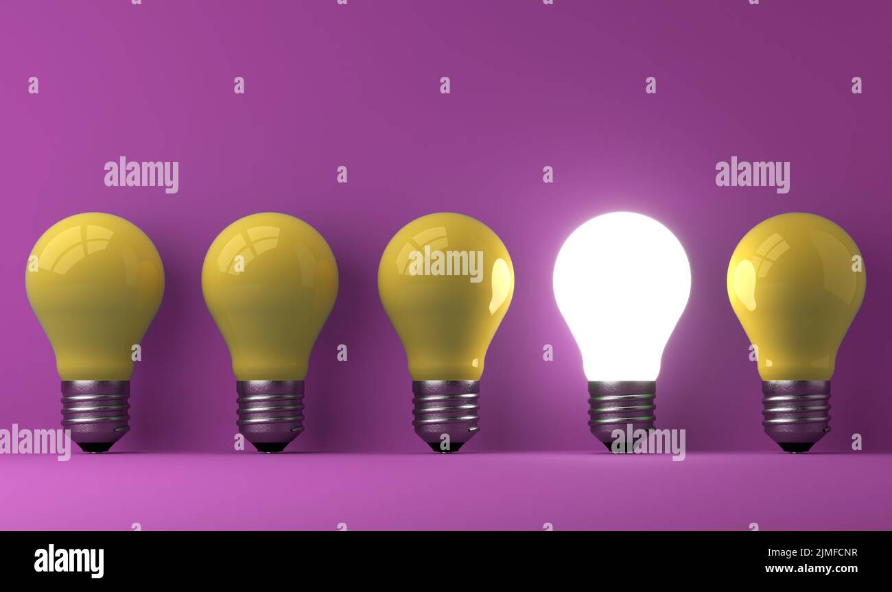 Old classic light bulb in front of background - 3D Illustration Stock Photo - Alamy