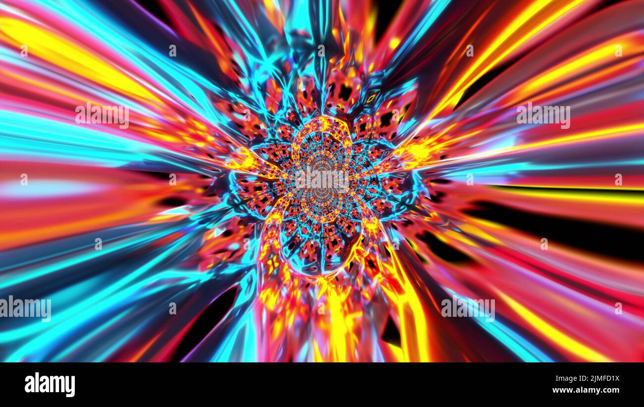 Colorful kaleida tunnel Stock Photo - Alamy