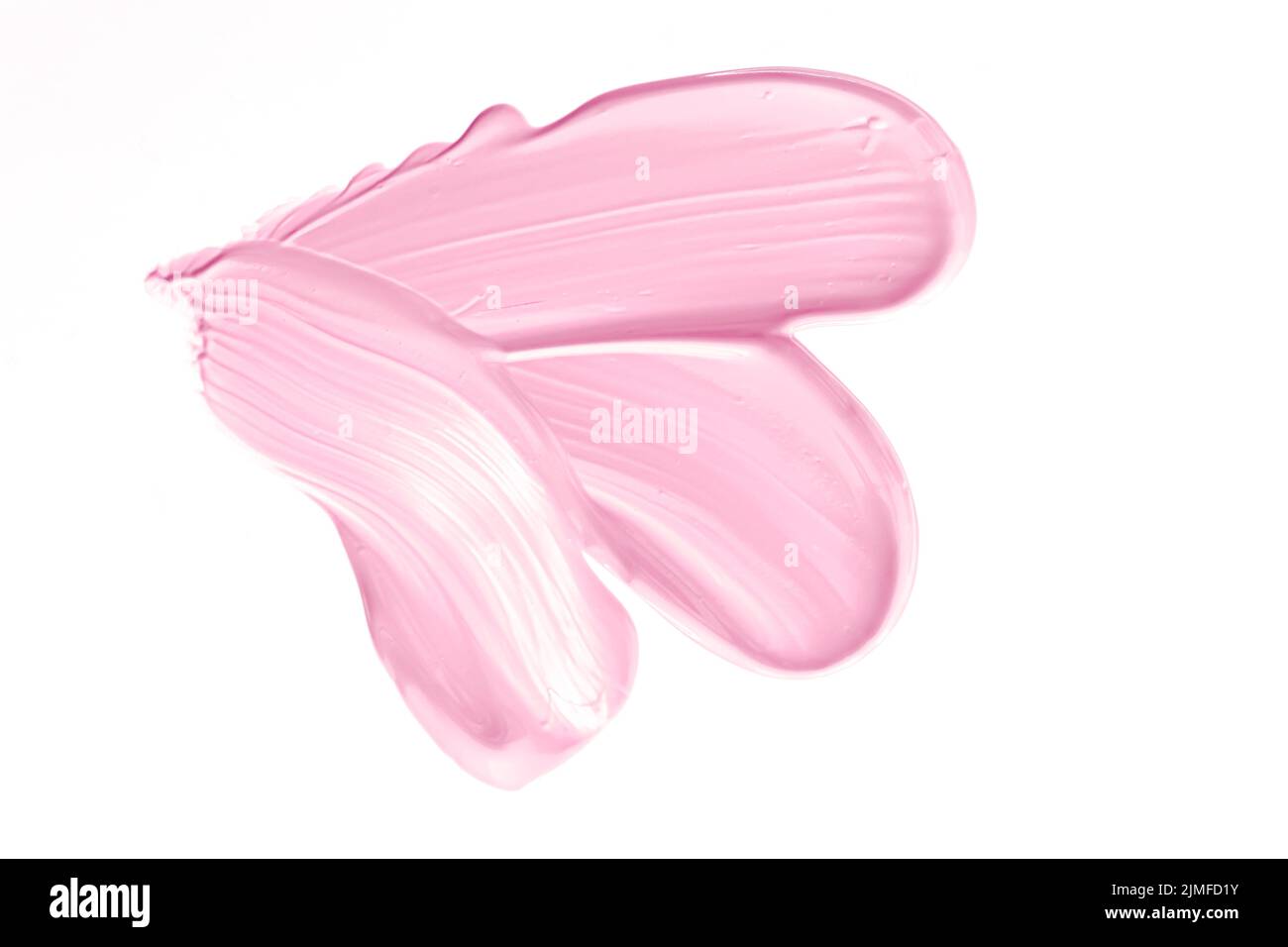 Blush pink beauty cosmetic texture isolated on white background ...