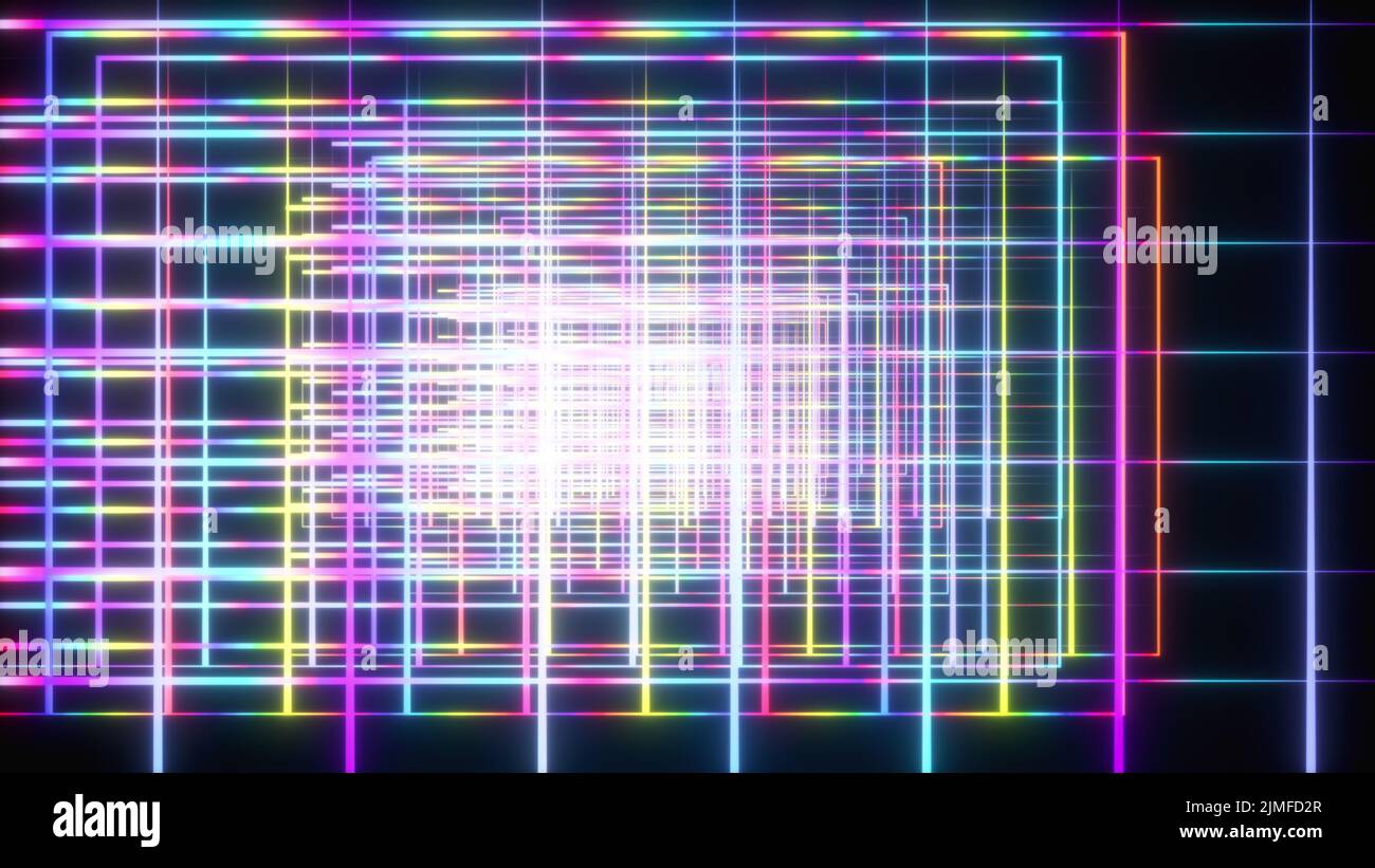 Laser neon linear grid Stock Photo - Alamy