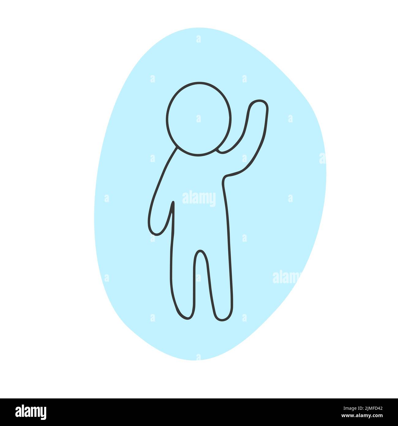 Silhouette man hand raised vector hi-res stock photography and images ...