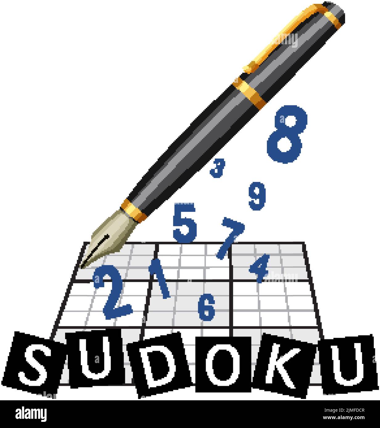 Sudoku logo poster design illustration Stock Vector Image & Art - Alamy